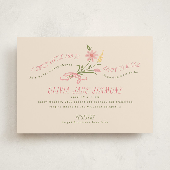 little bud Baby Shower Invitations by letterfix | Minted
