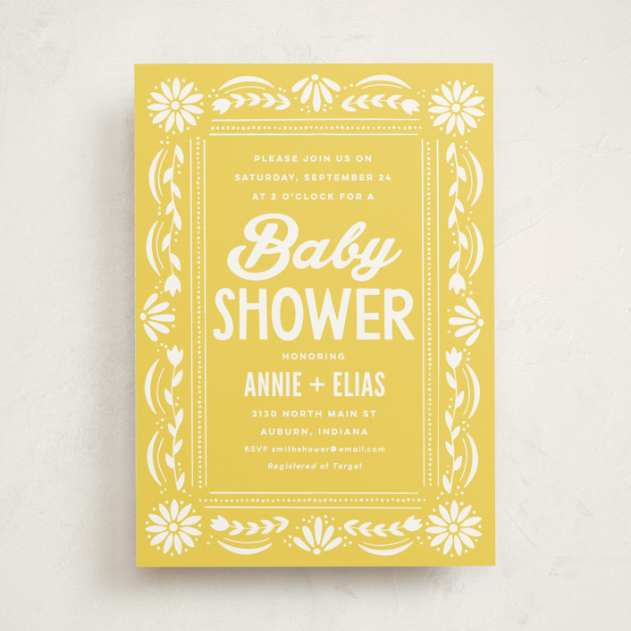 Pretty Picado Baby Shower Invitations by Jessie Steury | Minted