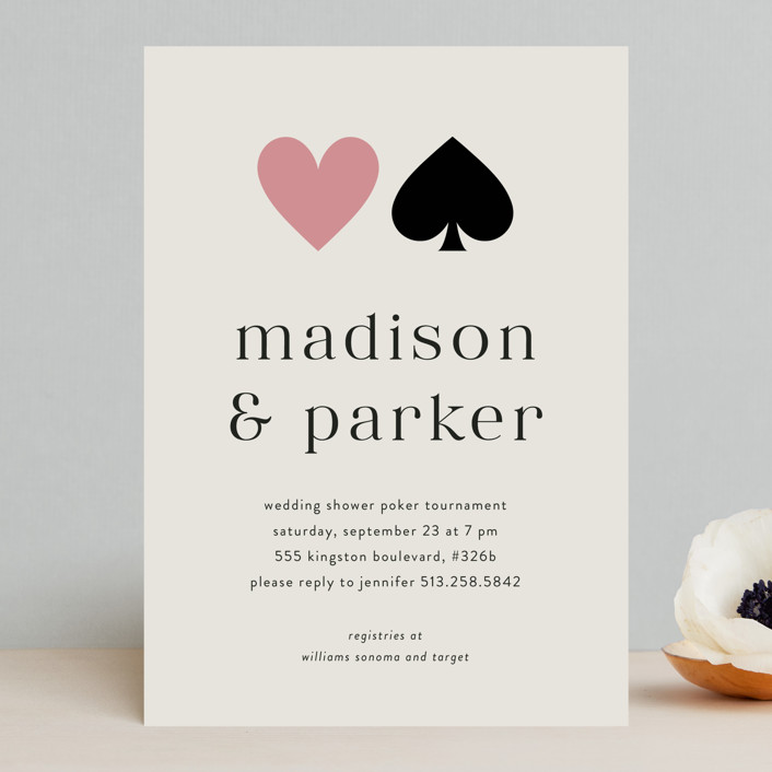 Love in Spades Bridal Shower Invitations by Kim Dietrich Elam | Minted