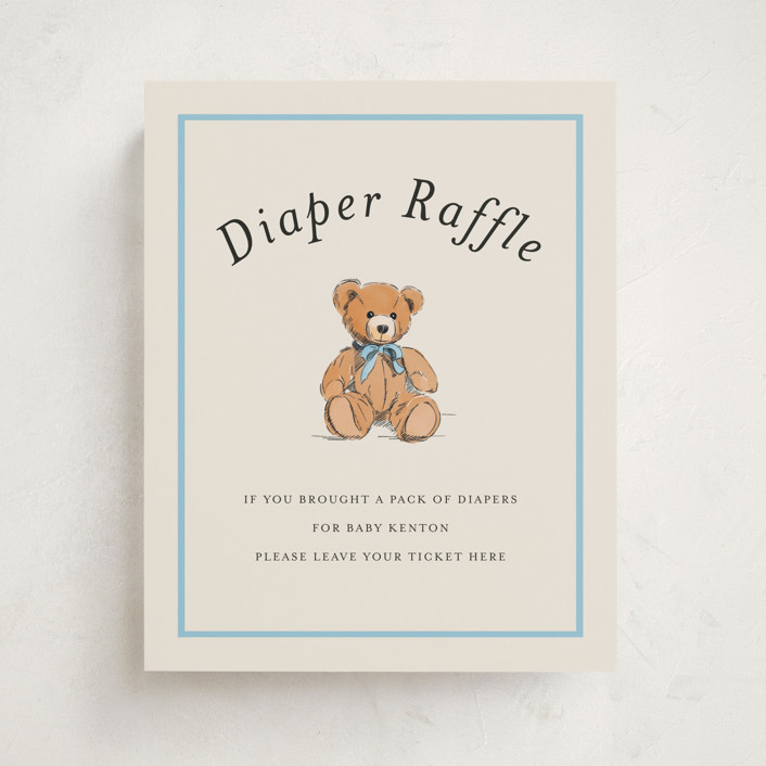Antique Teddy Bear Baby Shower Party Signs by Becky Nimoy | Minted