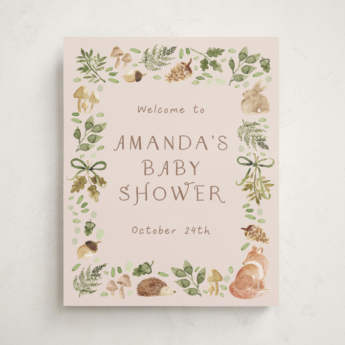 Forest Baby Shower Baby Shower Welcome Signs by frau brandt | Minted