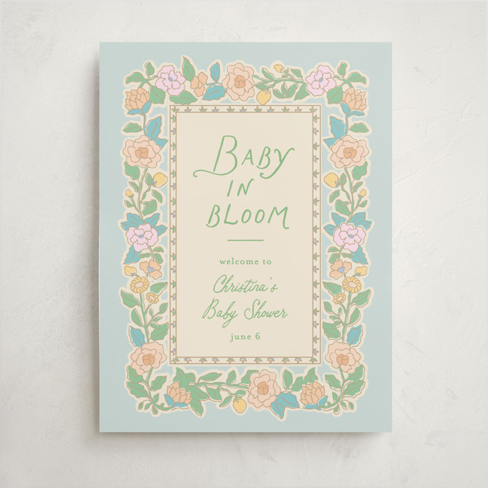 Vintage blossom Baby Shower Welcome Signs by Creo Study | Minted
