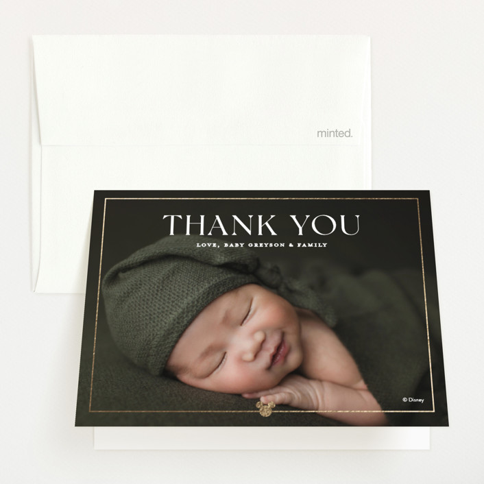 Disney's Mickey Mouse Simple Border Foil-Pressed Birth Announcement ...