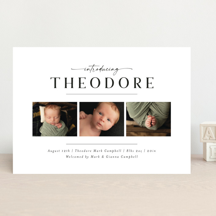 Introducing Theodore Birth Announcements by Meggy Masters | Minted