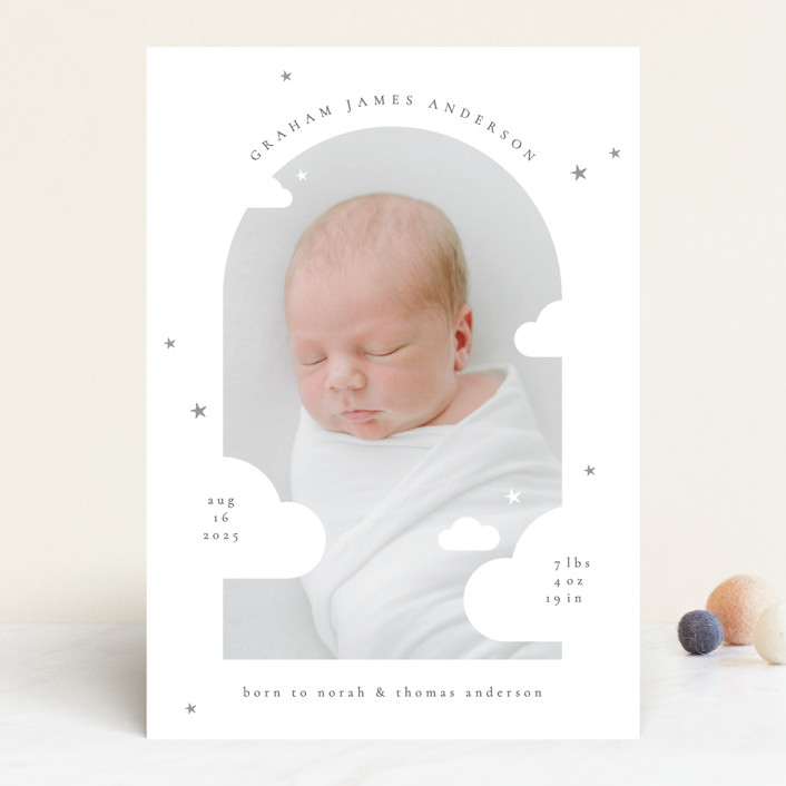 Floating clouds Birth Announcements by letterfix | Minted