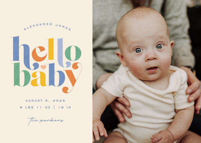 Hello Sweet baby Birth Announcements by Jessica Corliss | Minted