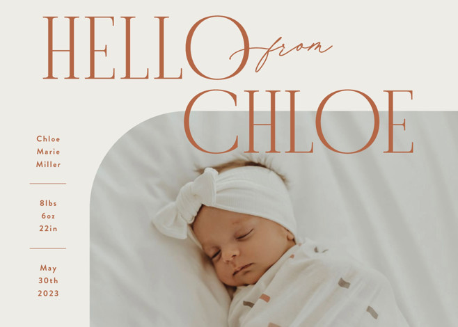 chloe Birth Announcements by Jackie Crawford | Minted