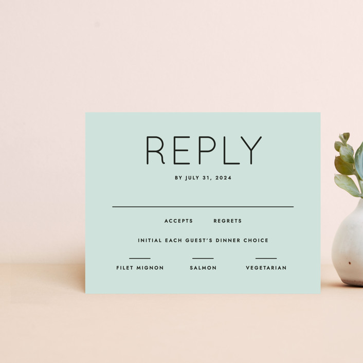 Knotted RSVP Card (Borderless) Customizable Stationery by Amber Barkley | Minted