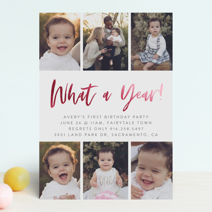 Birthday Shots Foil-Pressed Children's Birthday Party Invitations by ...