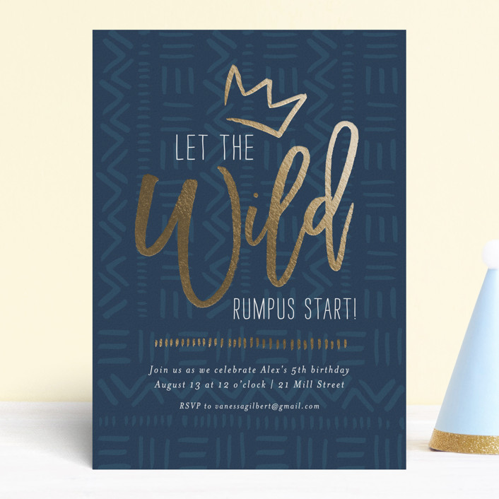 Wild Rumpus Foil-Pressed Children's Birthday Party Invitations by ...