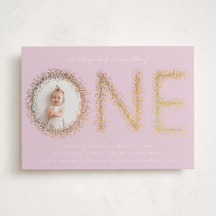 Sparkle One Foil-Pressed Children's Birthday Party Invitations by ...