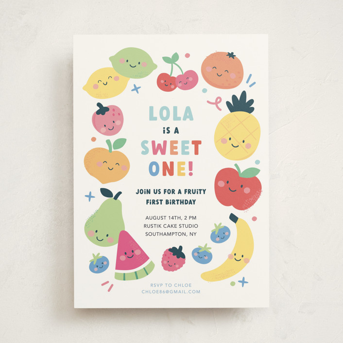 Fruit Salad Children's Birthday Party Invitations by peetie design | Minted