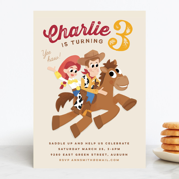 Disney and Pixar's Cowboy Friends Children's Birthday Party Invitations ...