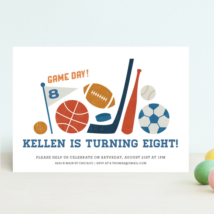 Game Day Children's Birthday Party Invitations by Jessie Steury | Minted
