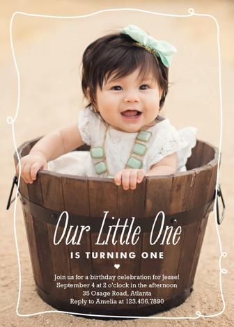 Little One Children's Birthday Party Invitations by sweet street gals ...