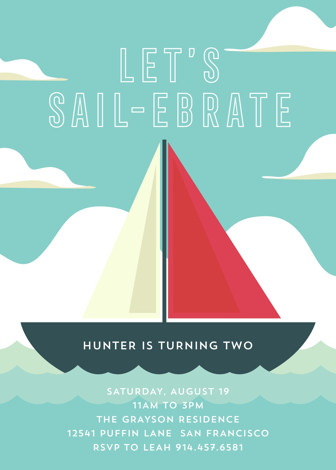 Sail-ebrate Children's Birthday Party Invitations by Jessica Voong | Minted
