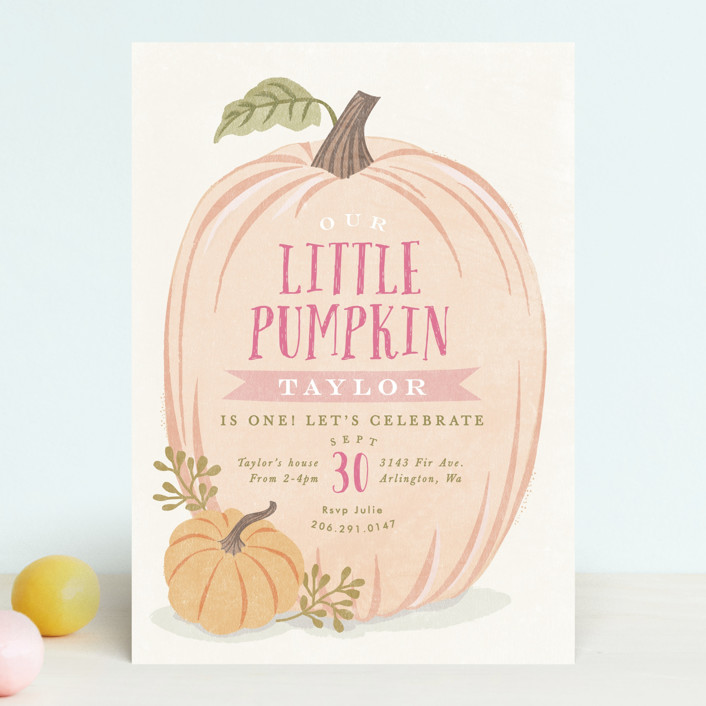 Autumn Pumpkin Children's Birthday Party Invitations by Karidy Walker ...