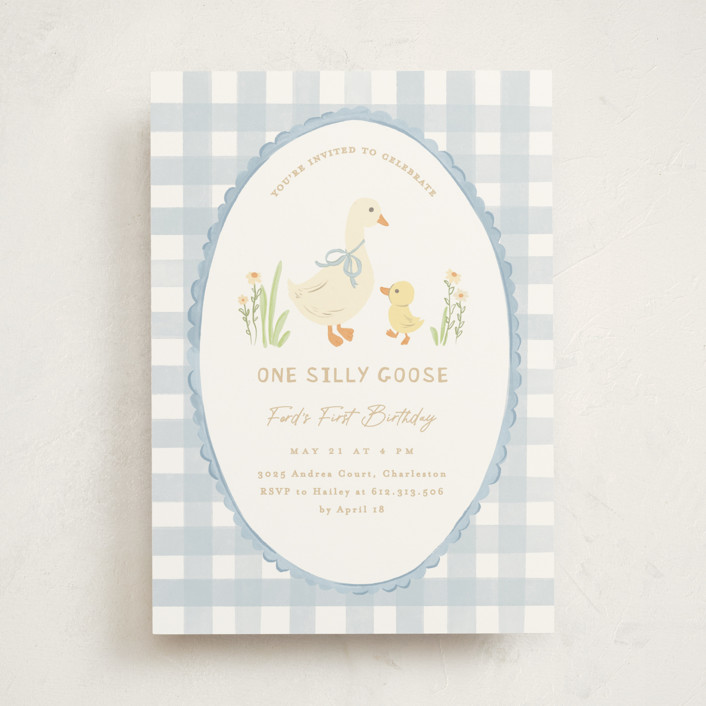 Vintage goose Children's Birthday Party Invitations by Creo Study | Minted