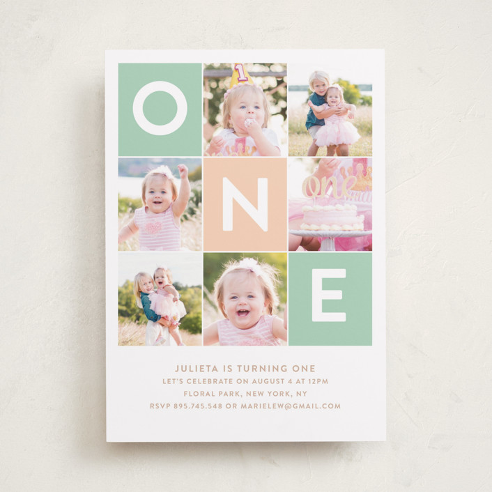Simply One Children's Birthday Party Invitations by Joanne James | Minted