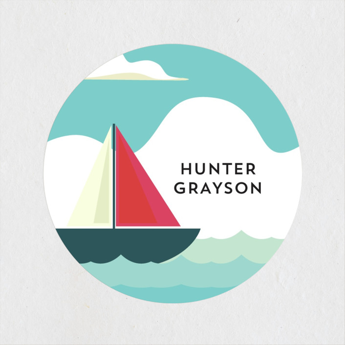Sail-ebrate Children's Birthday Party Stickers by Jessica Voong | Minted