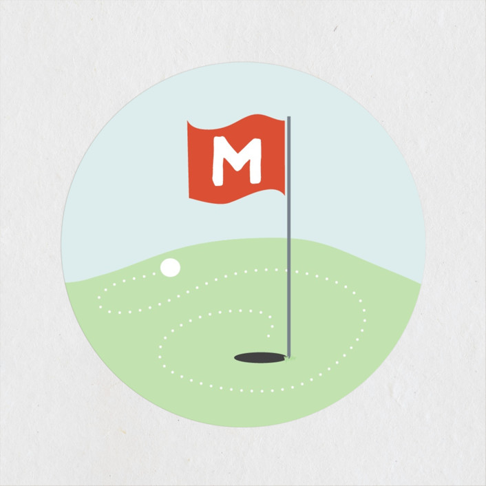 Mini Golfers Children's Birthday Party Stickers by Jen Tips | Minted