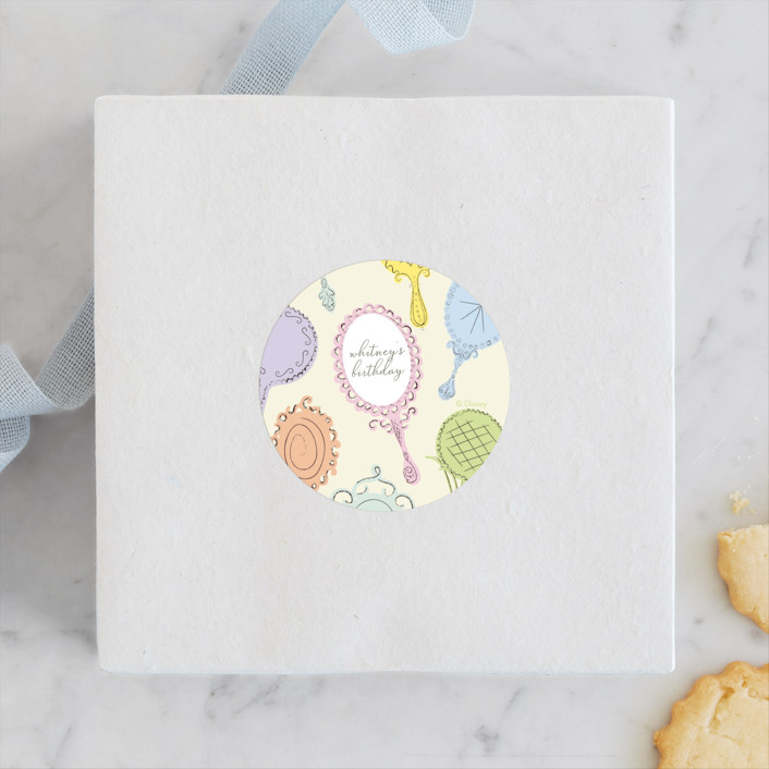 Disney Princess Mirrors Children's Birthday Party Stickers by Baumbirdy ...