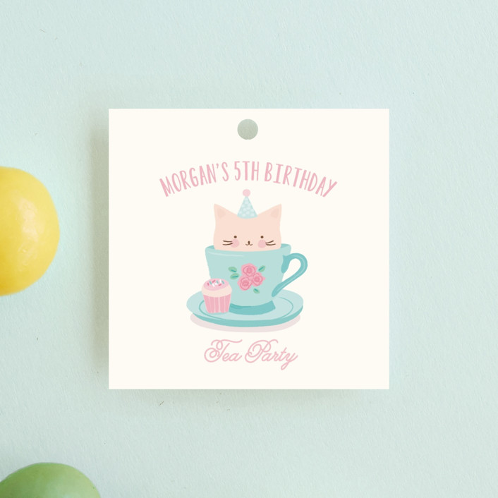 Teacup Kitten Children's Birthday Party Favor Tags by Angela Thompson ...