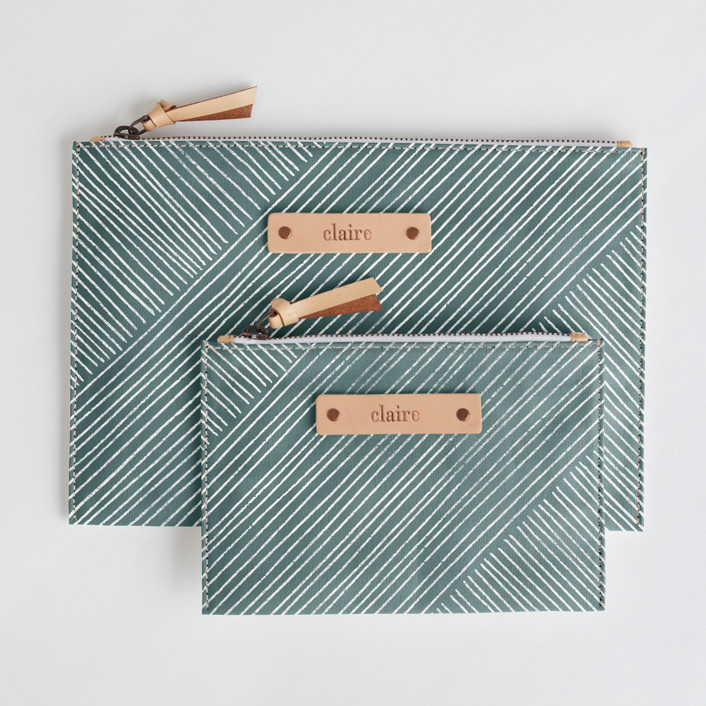 Line Wrap Catch-All Pouch Set by Michelle Taylor | Minted