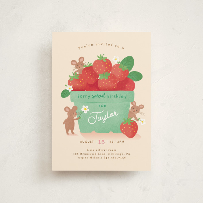 Berry special Petite Children's Birthday Party Invitations by Jennifer ...