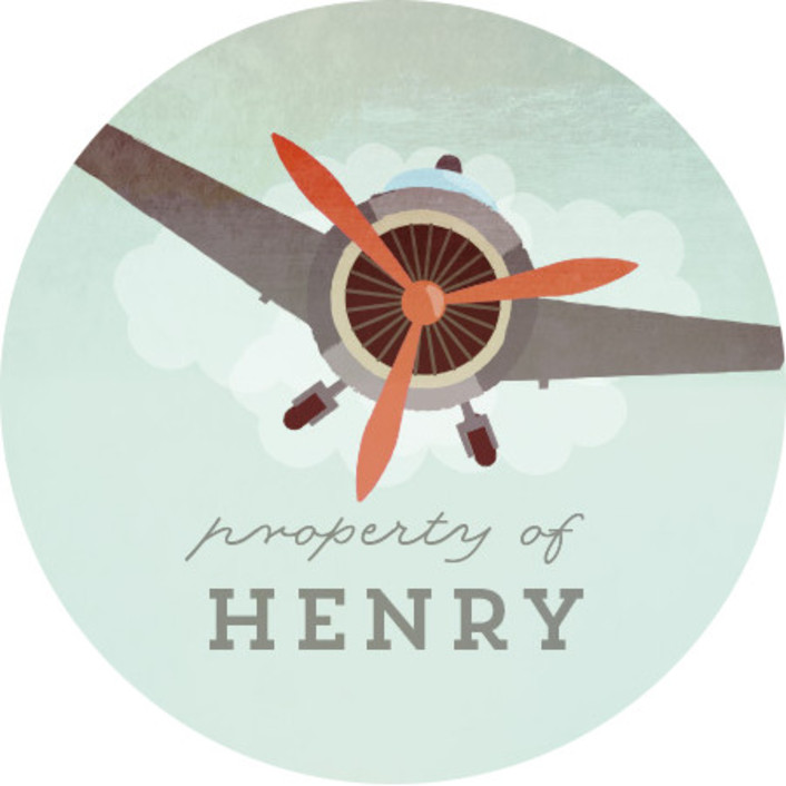 Airplane Custom Name Labels by Rebecca Bowen | Minted