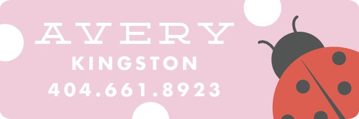 Ladybug Name Custom Name Labels by Stacey Meacham | Minted
