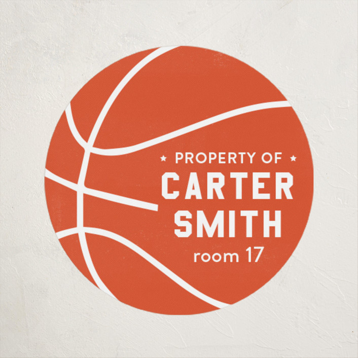 Slam Dunk Custom Name Labels by Kelsey Cashman | Minted