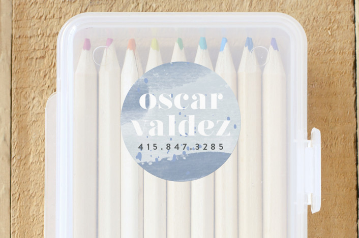 Painted Splash Name Custom Name Labels by Alethea and Ruth | Minted