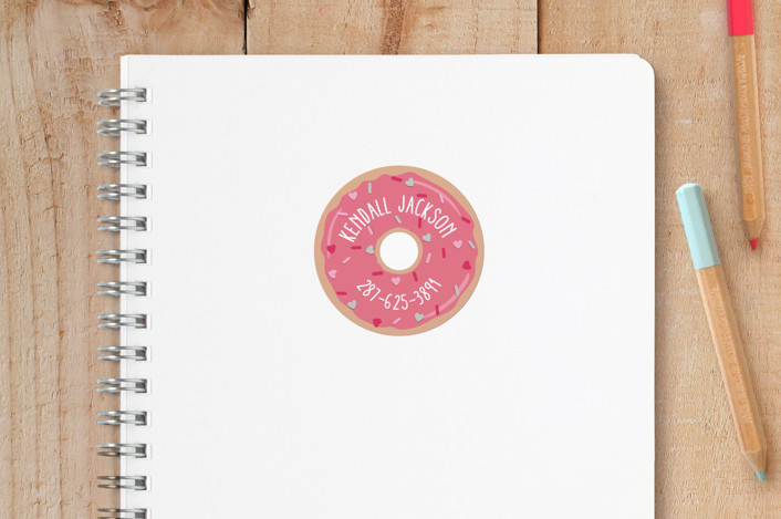 Sweet Donut Custom Name Labels by Hooray Creative | Minted