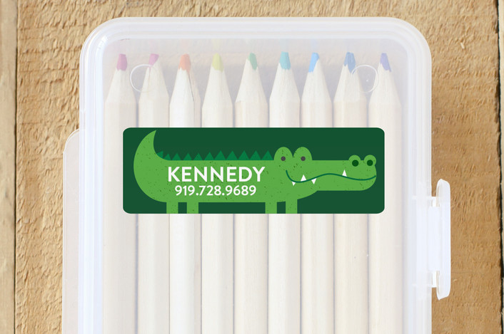 Alligator Custom Name Labels by Jessica Ogden | Minted