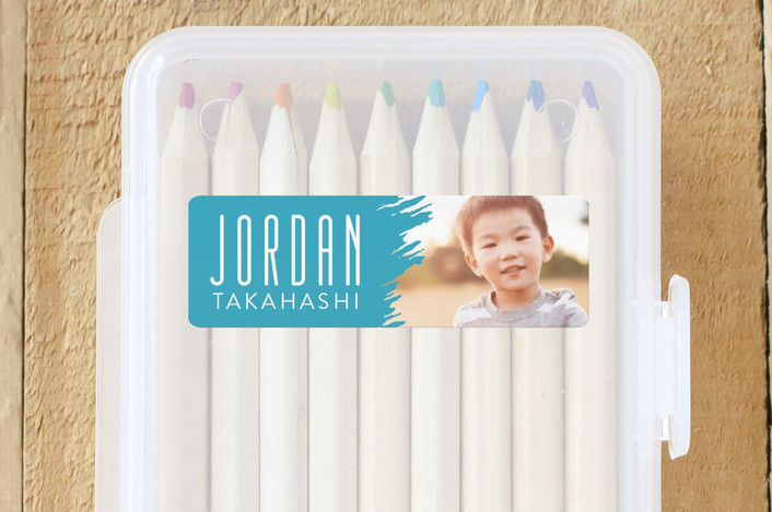 Painted Edge Custom Name Labels by Liz Conley | Minted