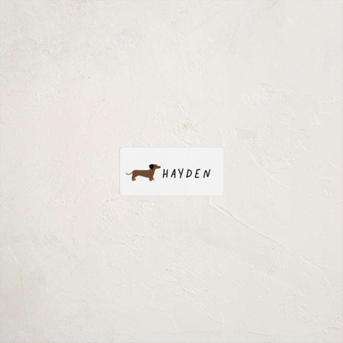 Dachshund Pup Custom Name Labels by Laura Bercovich | Minted