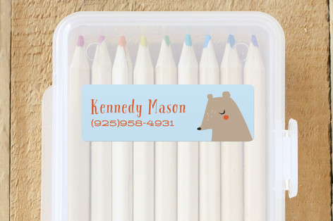 Brown Bear Custom Name Labels by Angela Thompson | Minted