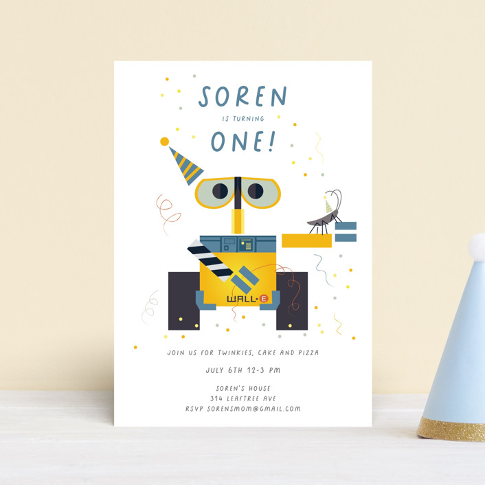 Disney and Pixar's Wall-E and Hal Children's Birthday Party Postcards ...
