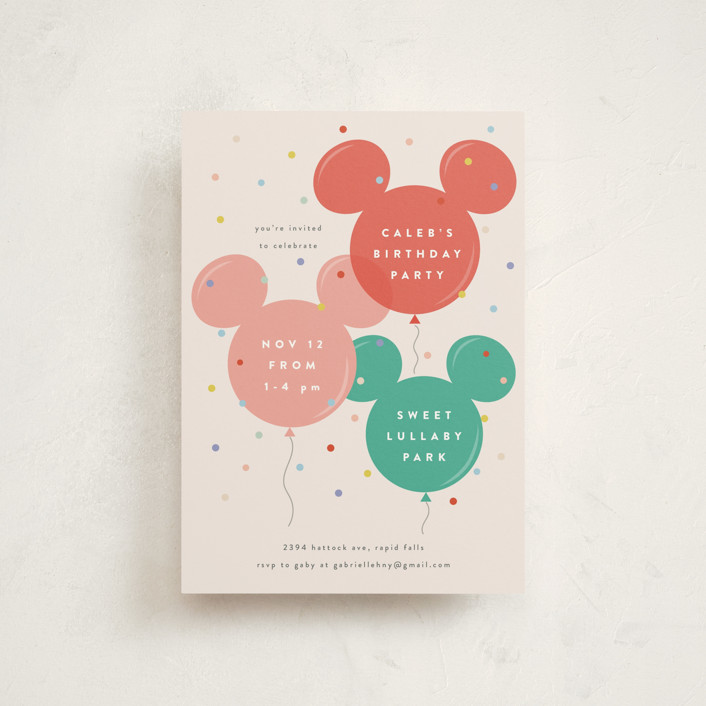 Disney's Mickey Mouse Balloon Trio Children's Birthday Party Postcards ...