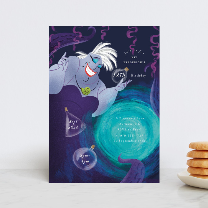 Disney's Ursula Magic Spell Children's Birthday Party Postcards by ...