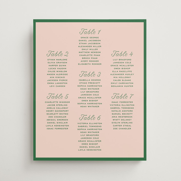 cotillion Custom Seating Charts by Megan Davis | Minted