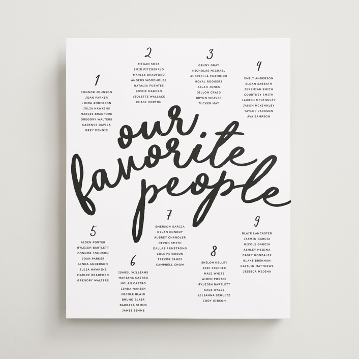 Marlowe Custom Seating Charts by Kelly Watkins | Minted