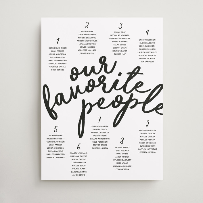 Marlowe Custom Seating Charts by Kelly Watkins | Minted