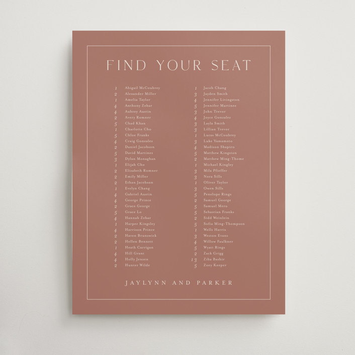 Warm affection Custom Seating Charts by Stacey Meacham | Minted
