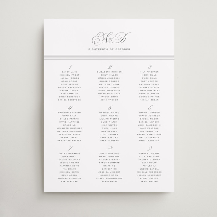 ris al’amande Custom Seating Charts by chocomocacino | Minted