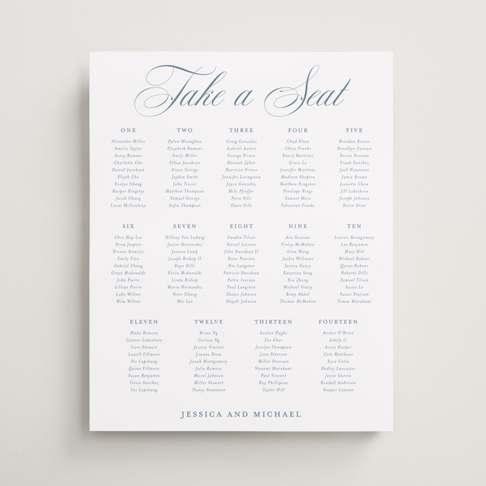Empire Custom Seating Charts by Jennifer Postorino | Minted