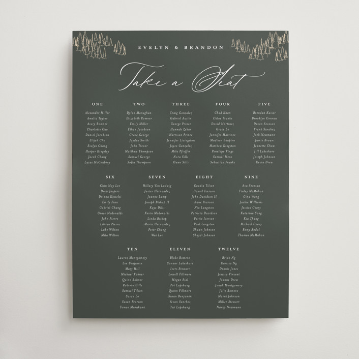 Peaks Custom Seating Charts by Sarah Brown | Minted