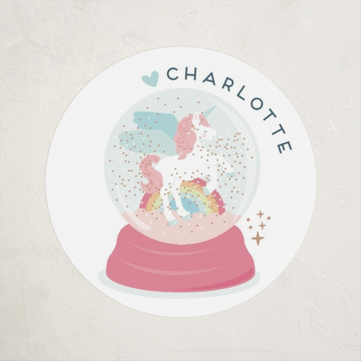 Magic glitter unicorn Custom Stickers by peetie design | Minted