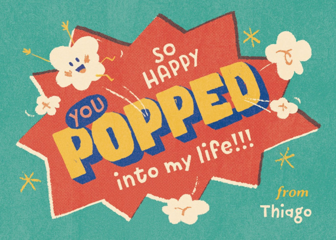 Happy pop Classroom Valentine's Day Cards by Leia Matt | Minted